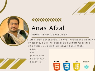 Front-End Development of your website | HTML5, CSS3, Javascript, React ...