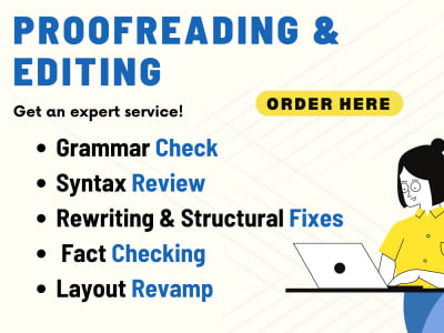 Editing/Proofreading of any document| Academic Writer, Editor ...