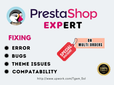PrestaShop Bug and error Fixing by Expert Developer | Upwork