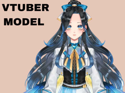 2d anime vtuber character concept art with rigging design | Upwork