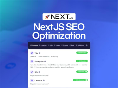 On-page SEO for your NextJS site, blog, Next 15 React App | Upwork