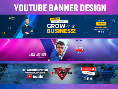 An attractive YouTube banner, cover, or channel art design | Upwork