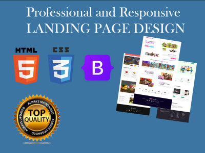 A professional responsive html landing page or website | Upwork