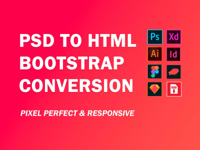Responsive psd to html, figma to html conversion with bootstrap 5 sass | Upwork