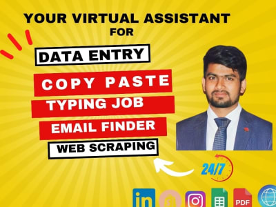 Data Entry, Typing, CopyPaste, File conversion, Email Finder & Web scraping | Upwork