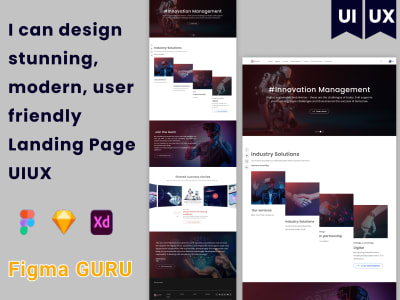 Modern, professional, user-friendly Landing page UIUX Design | Upwork