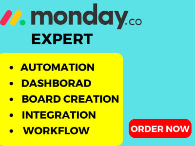 A setup project management on monday crm clickup asana monday com | Upwork