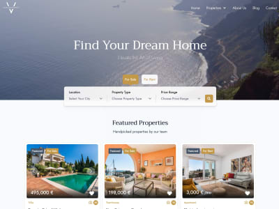 A professional Real Estate website built with React/Next.js & CMS ...