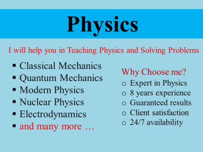 A guaranteed assistance in Physics | Upwork