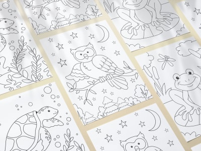 Coloring book pages for children made in Adobe Illustrator | Upwork