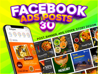 30 creative Facebook ads Posts for a month | Upwork