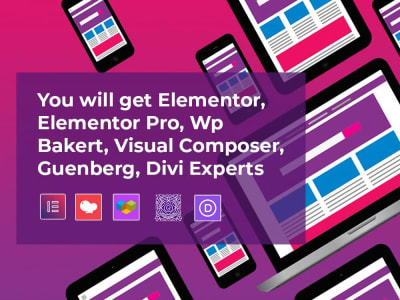 Elementor | Elementor Pro | Divi | WPBakery | Visual Composer | Gutenberg | Upwork