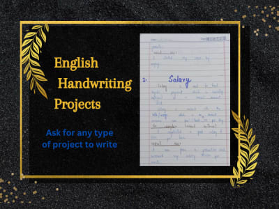 A beautiful English handwritten project. | Upwork