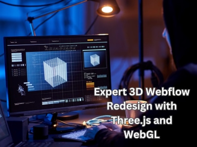 3D animated design & redesign webflow with WebGL & threeJS | Upwork