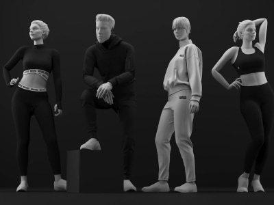 Realistic 3D fashion animation, cloth animation, 3D textile, 3d garment ...