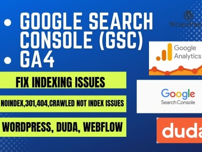 Setup google search console,ga4,fix indexing issues for wordpress,wix site | Upwork