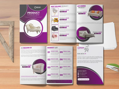 Sell sheet magazine ad cover layout for booklet catalog design | Upwork
