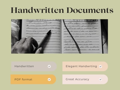 Fantastic handwritten documents in elegant Handwriting. | Upwork
