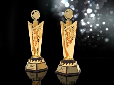 A creative design of trophy medals recognition award gift in 3D 2D ...