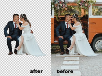 Professionally remove the background or a specific part of the image ...