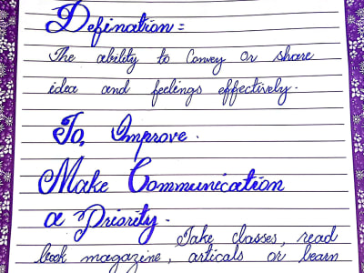 Write letter for you in my beautiful handwriting, cursive style | Upwork