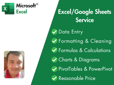 Professional Excel / Google Sheets Work at a Reasonable Price. | Upwork