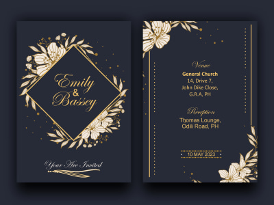 Customized Wedding Invitation Card Design | Upwork