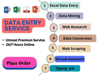 Perfect Data Entry, Data Collection,Copy and paste in Excel | Upwork