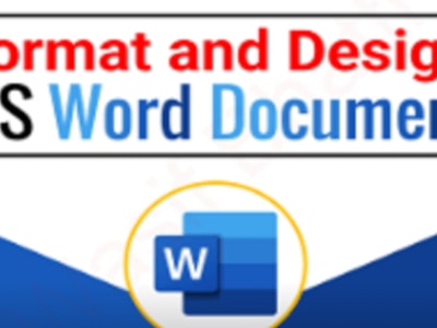 Design and format your Microsoft word document word document | Upwork