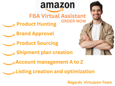An Amazon Virtual Assistant'Amazon Seller Account Management | Upwork