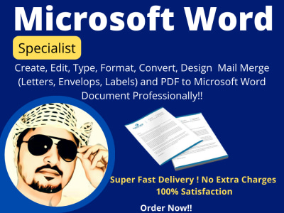 Design, edit, format your microsoft word documents, edit PDF and mail merge | Upwork