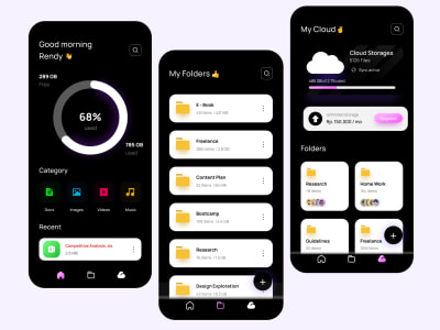 A ui kit of File manager app | Upwork