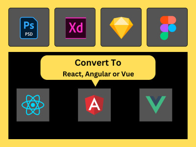 A React, Angular or Vue Website / App From PSD, Figma, Sketch or XD | Upwork