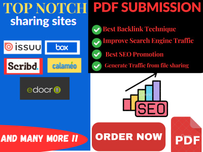 PDF submission to 100 document-sharing | Upwork