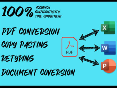PDF File Conversion to Any Excel,Word,PPT | Upwork