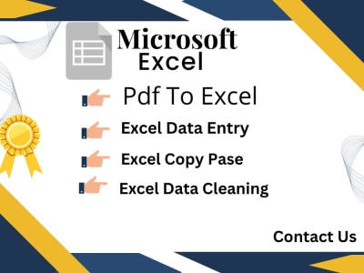 Microsoft excel , PDF To excel , excel data entry excel copy paset | Upwork
