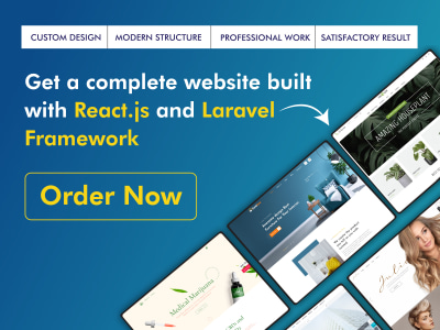 A complete website built with React.js and Laravel Framework. | Upwork
