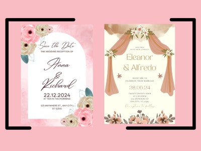 Wedding card, unique wedding card design or custom wedding card | Upwork