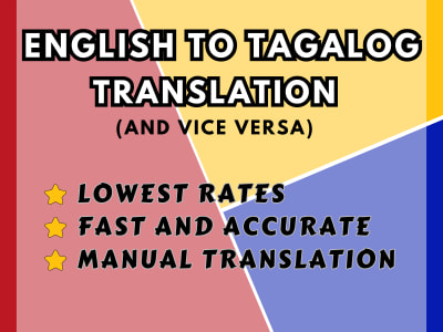 Manual, accurate, and high-quality Tagalog translation | Upwork