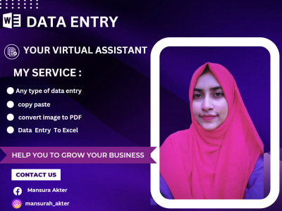 Data typing, data entry, pdf to Word or Excel work | Upwork