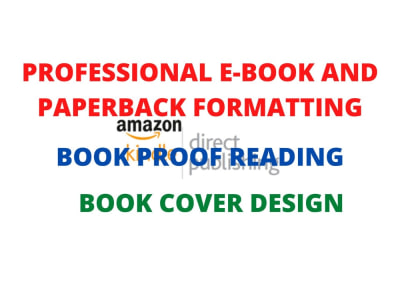 Amazon KDP Ebook and Paperback formatting, Layout Design, Book Cover ...