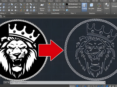 An accurate vector traced in AutoCAD for laser cut or for other reasons ...