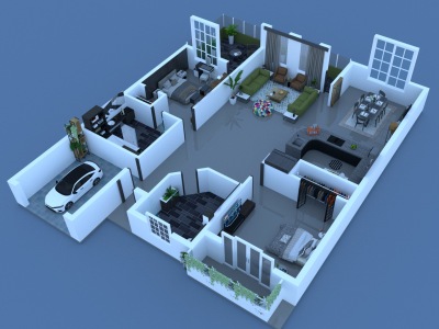 Convert 2d to 3d floor plan and rendering with fast delivery | Upwork