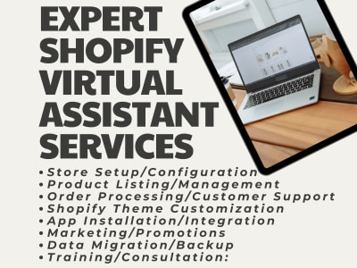 An expert shopify virtual assistant services | Upwork