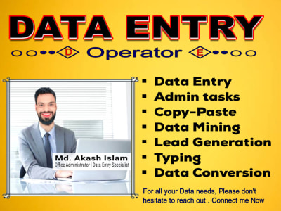 Data entry, copy-pasting, lead generation, PDF conversion, typing, Scraping | Upwork