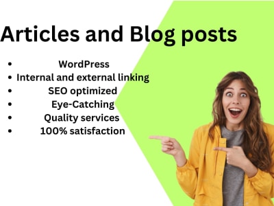 SEO articles and blog posts. | Upwork