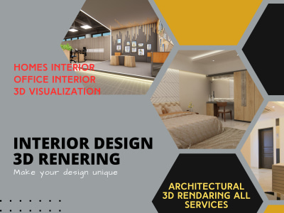 Interior design, 3d rendering and 3d visualization as per your ...