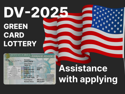 A submitted application for the Green Card lottery DV-2025 | Upwork