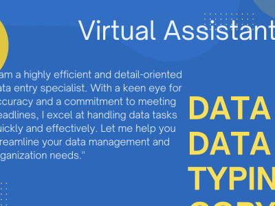 Virtual Assistance( DATA ENTRY,COPY PASTING) | Upwork