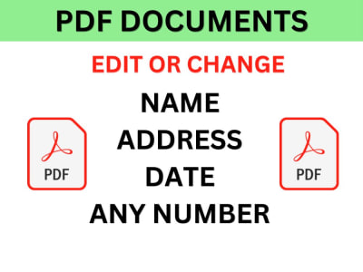 PDF Editing Service, Edit or Modify PDF Documents, Edit Text | Upwork